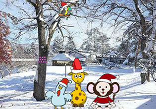 Animals Attend Christmas Celebration - Escape Fan