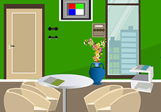 Green Office Room Escape - Escape Fan